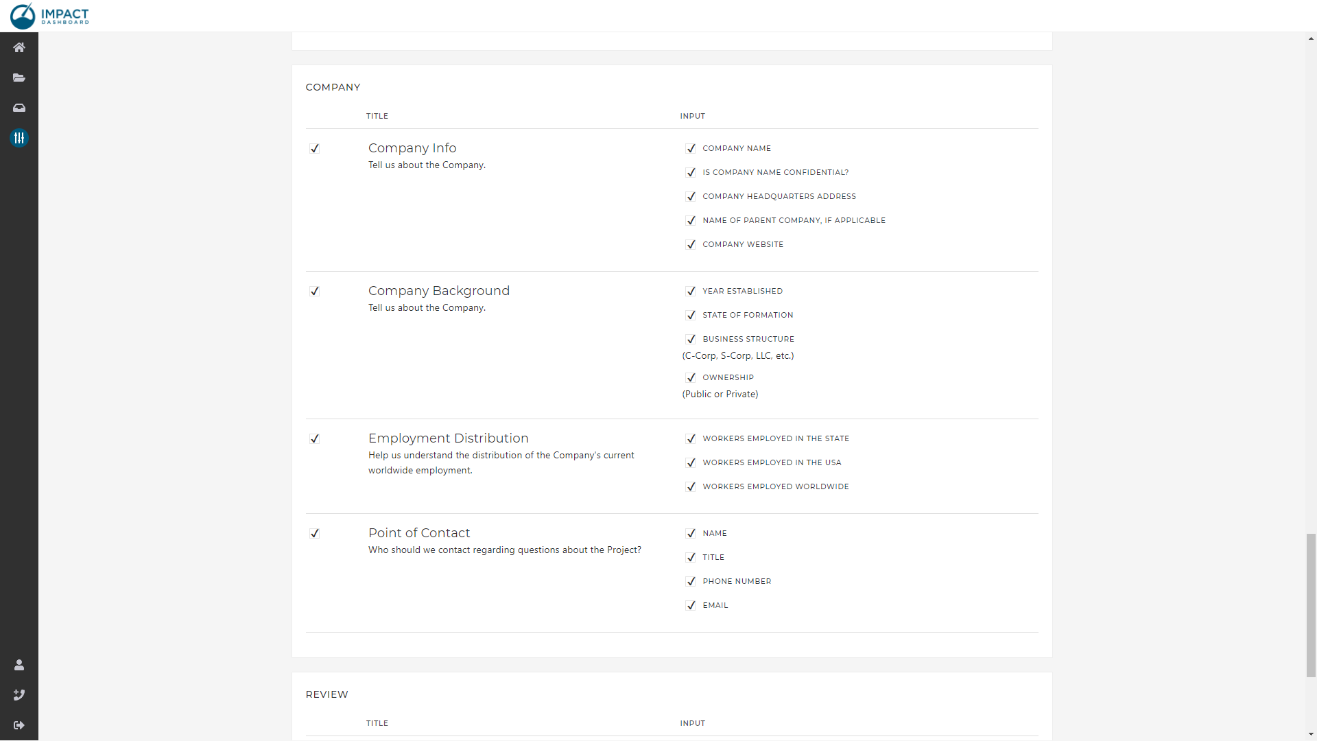 Configure a Data Form Template - Impact DataSource